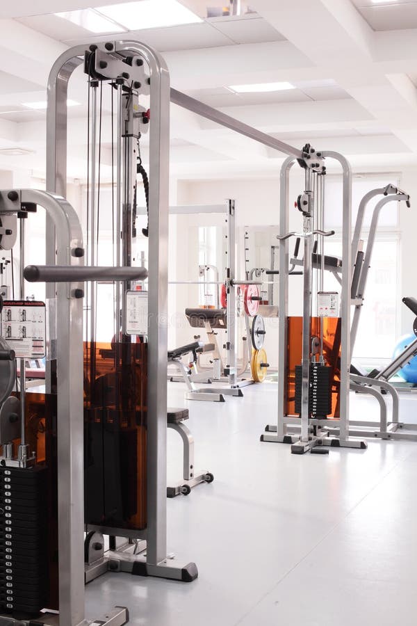 Gym with Special Equipment, Empty Stock Photo - Image of detail ...