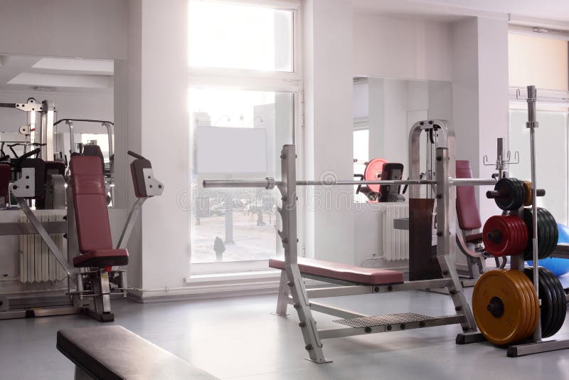 Gym with Special Equipment, Empty Stock Photo - Image of detail ...