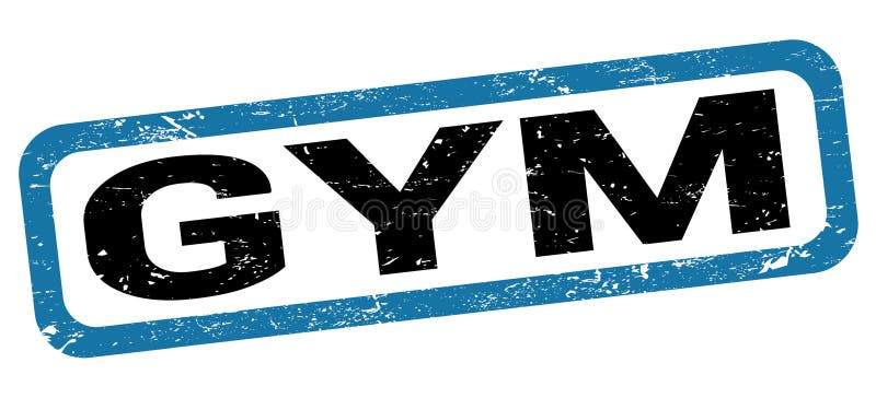 GYM Text Written on Blue-black Rectangle Stamp Stock Illustration ...