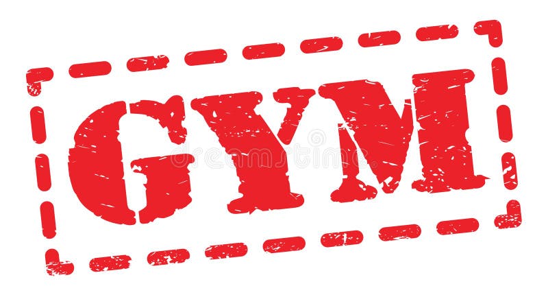 GYM Text Written on Red Stamp Sign Stock Illustration - Illustration of ...
