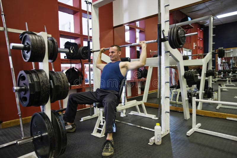 Fitness gym training stock photo. Image of lifestyle, biceps - 916430