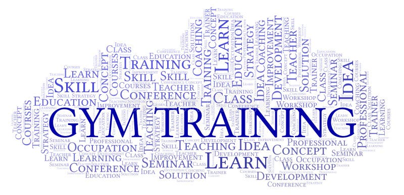 Gym Training word cloud. stock illustration. Illustration of collage ...