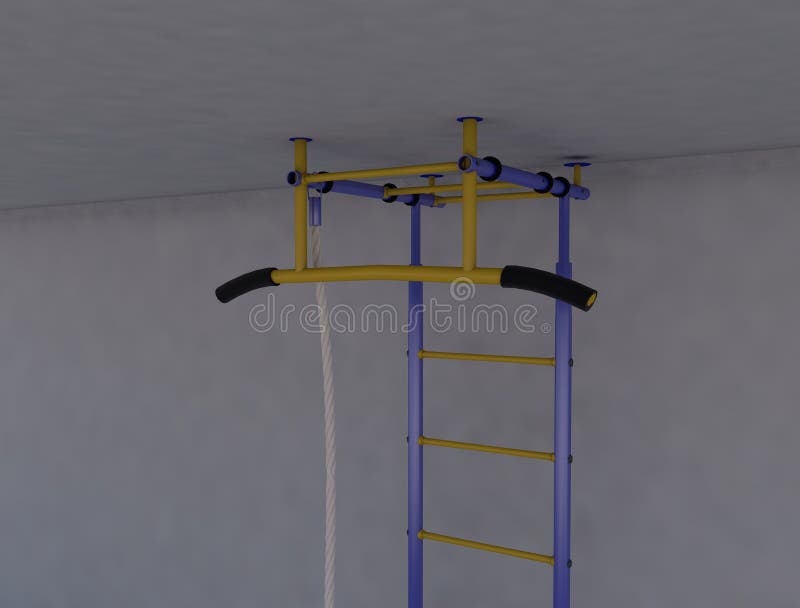 Gym wall bars stock photo. Image of rendering, sport - 54583824