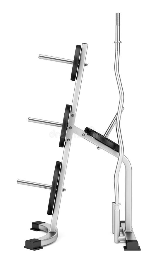 Gym Weight Rack Isolated on White Stock Illustration - Illustration of ...