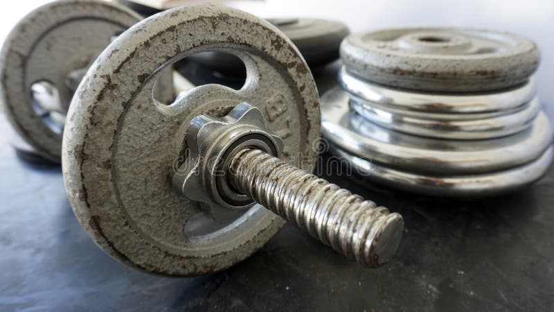 Gym weights, lifting items stock photo. Image of stacked - 243499422