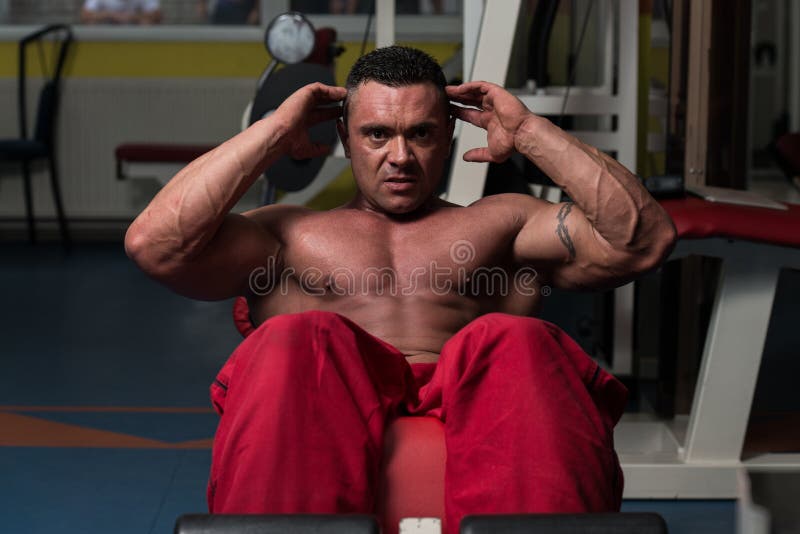 Gym Workout for Abs stock photo. Image of flex, exercising - 33976682