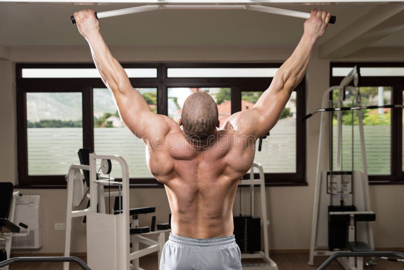 Gym Workout for Back stock photo. Image of muscle, exercising - 67482178