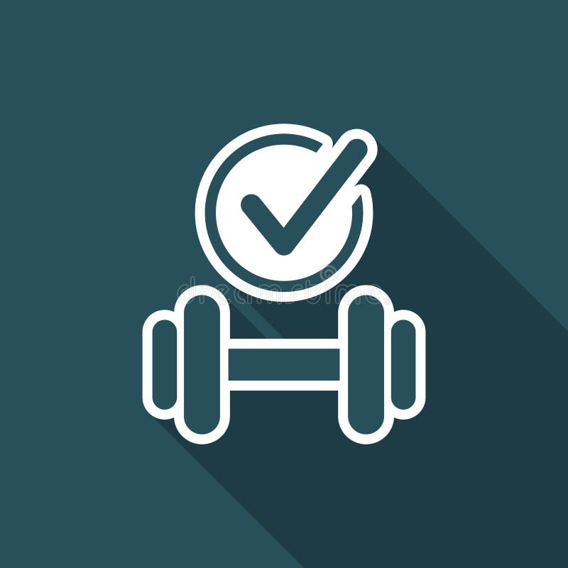 Gym Workout - Vector Flat Icon Stock Vector - Illustration of athlete ...