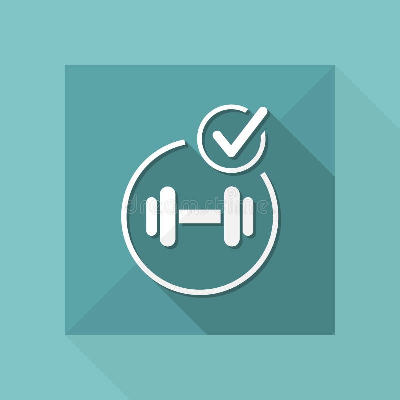 Gym Workout - Vector Flat Icon Stock Vector - Illustration of fitness, practice: 119153022