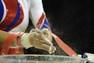 Gymnast chalk 001 stock photo. Image of jumps, leaps, hands - 1753376