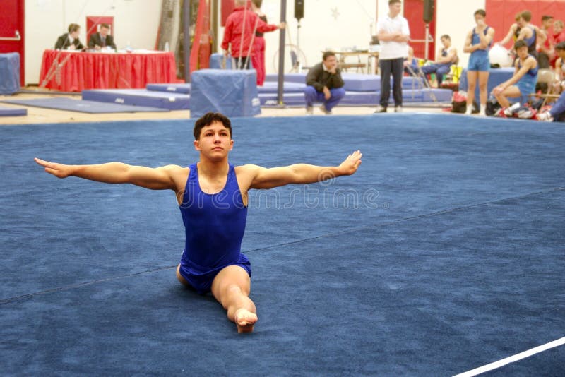 Gymnast On Floor Stock Image Image Of Couch Exercise 121321