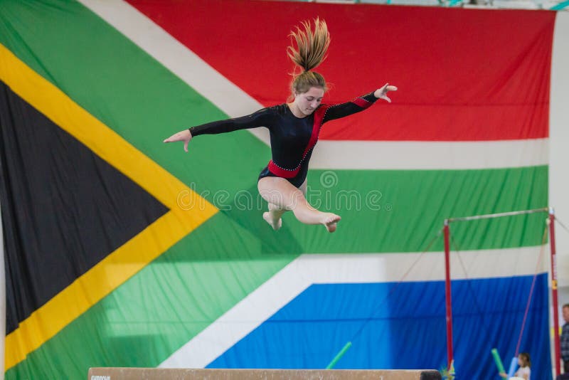 Gymnast Girl Balance Beam editorial stock image. Image of action - 31892849