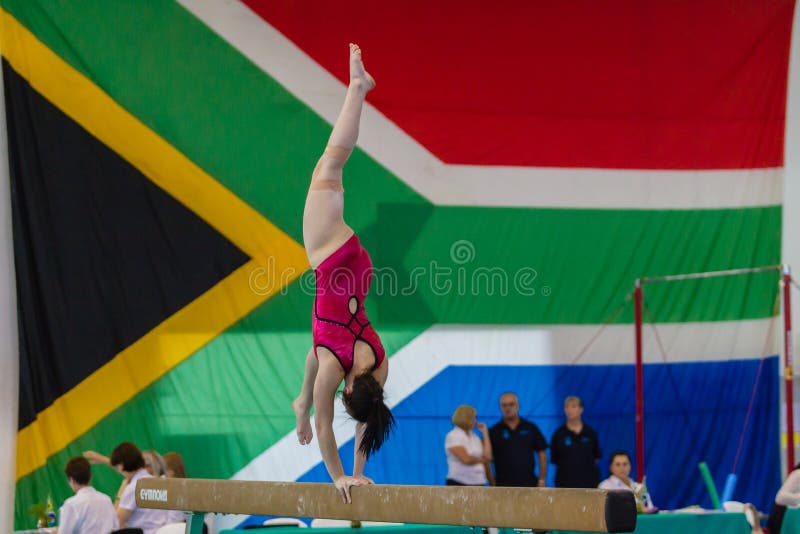 Gymnast Girl Program Beam editorial stock image. Image of handstand ...