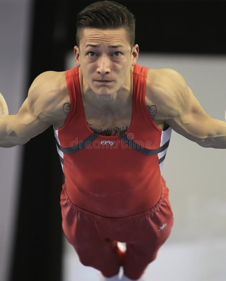 Gymnast Marcel Nguyen. editorial image. Image of london - 25520210