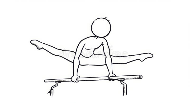 Simple Drawing Gymnast Stock Illustrations – 229 Simple Drawing Gymnast ...