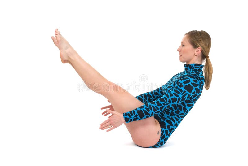 Gymnast sitting balance stock image. Image of artistic - 5859961