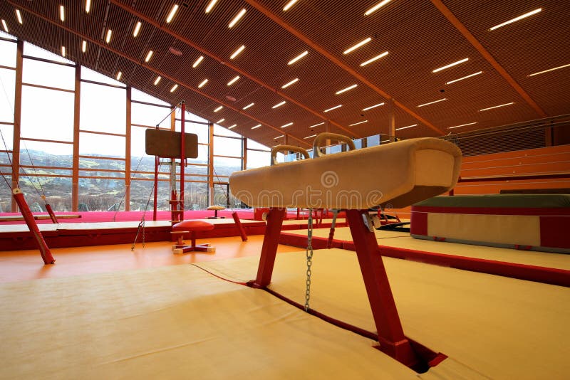 Gymnastic equipment stock image. Image of gymnast, hall - 69490023
