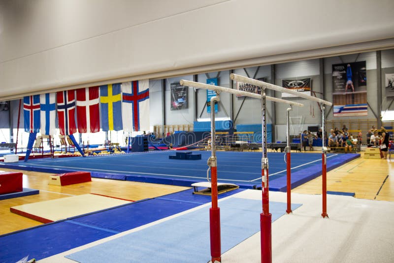 Gymnastic Equipment in a Gym Stock Photo - Image of parallel, build ...