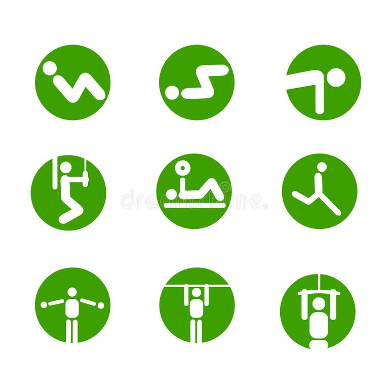 Gymnastic Exercises Symbols Stock Illustrations – 42 Gymnastic ...