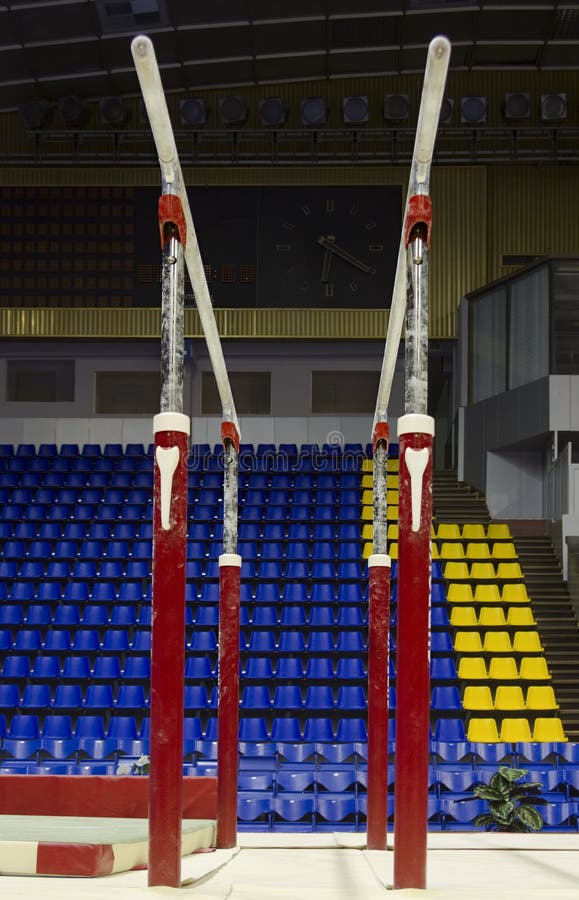 Gymnastic parallel bars stock image. Image of mussels - 19808311