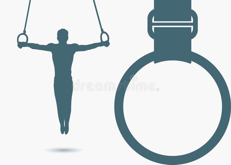 Men S Gymnastics Still Rings Stock Illustration - Illustration of sport ...