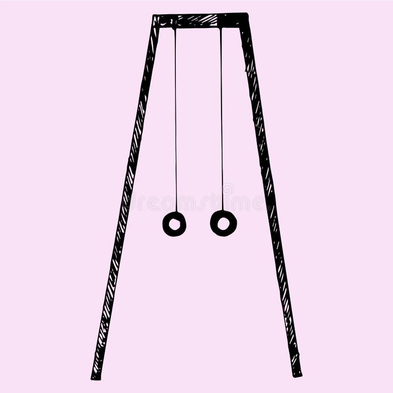 Gymnastic rings stock vector. Illustration of athlete - 66166025