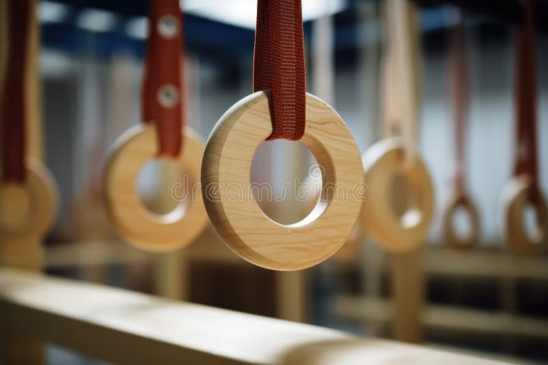 Gymnastic Rings Hanging in a Gym Stock Illustration - Illustration of ...