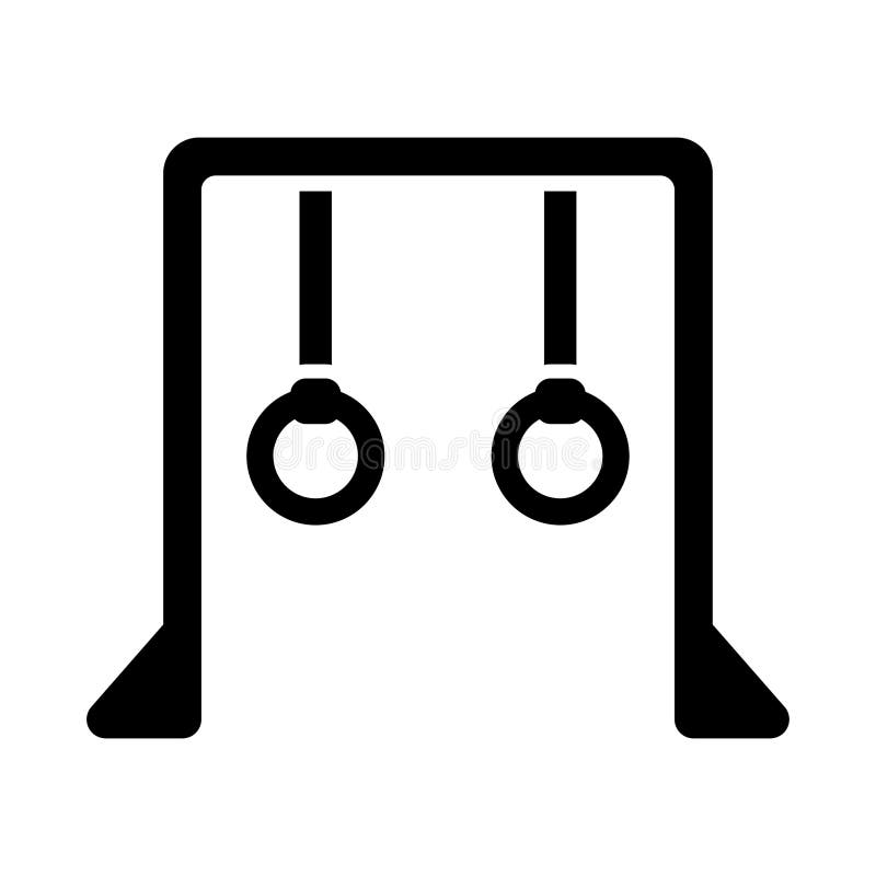 Gymnastic Rings Icon stock vector. Illustration of vector - 346918670