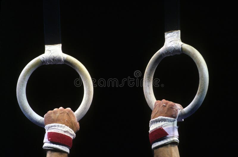 Gymnastic Rings editorial image. Image of rigid, used - 96200545