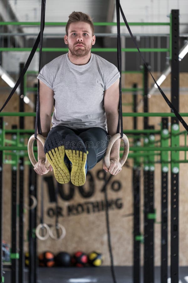 Gymnastic rings workout stock image. Image of exercise - 59850645