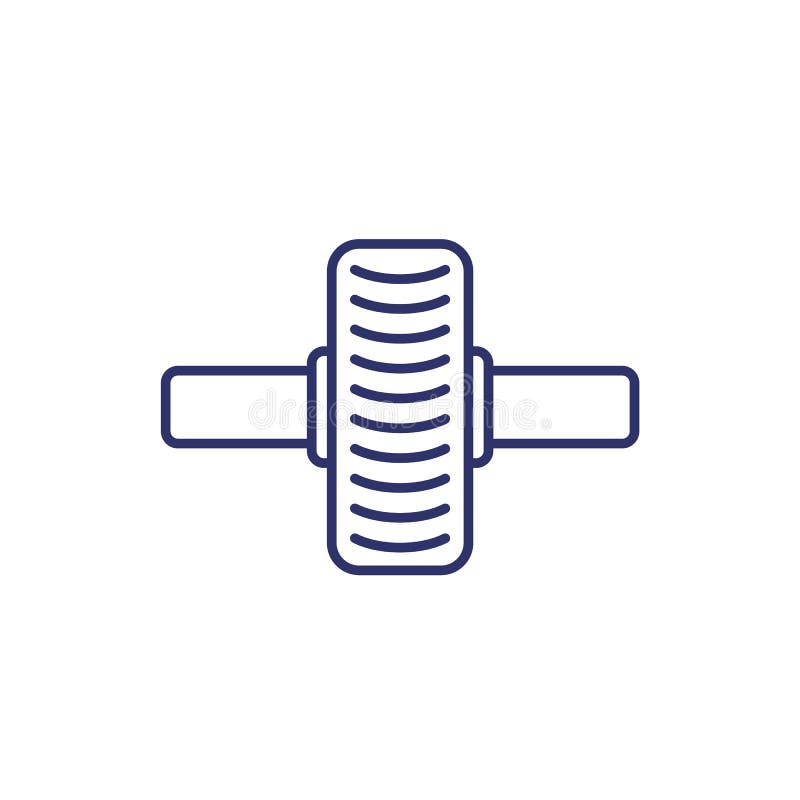 Gymnastic Roller Wheel with Handles Workout Equipment Vector ...
