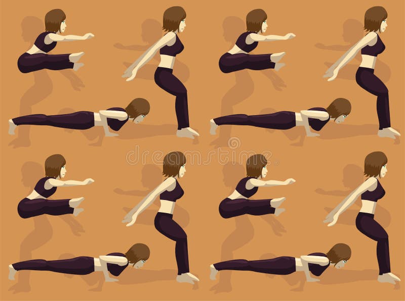 Gymnastic Moves Straddle Jump Seamless Wallpaper Background Stock ...