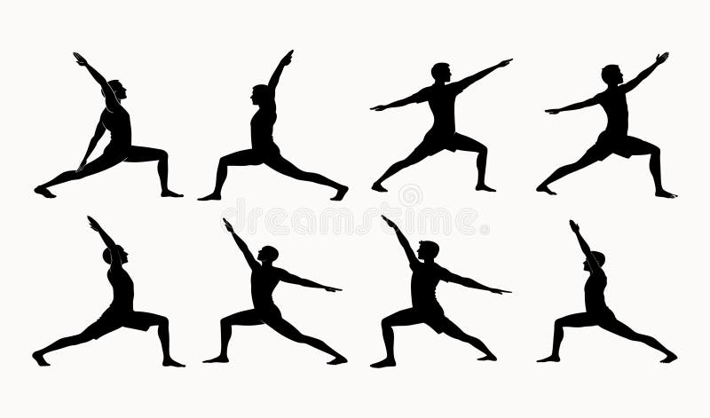 Gymnastics and Acrobatics Silhouette Set – Dynamic Poses for Strength ...