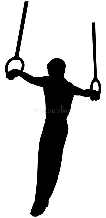 Men S Gymnastics Still Rings Stock Illustration - Illustration of ...