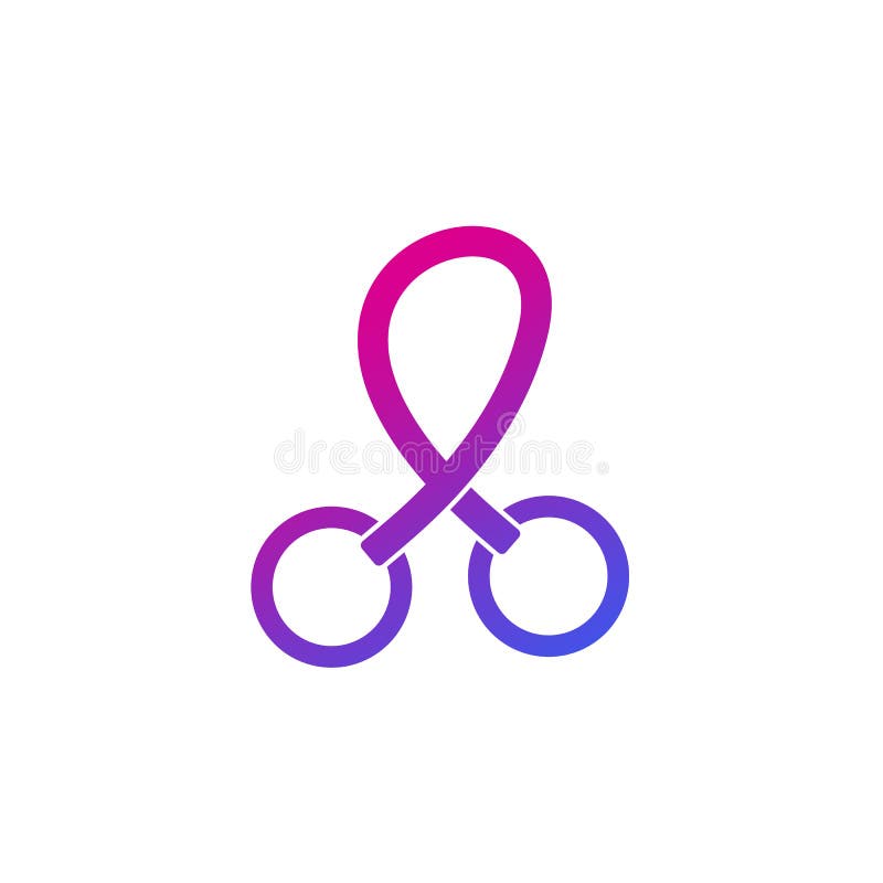 Gymnastics Rings Icon, Vector Logo Stock Vector - Illustration of ...