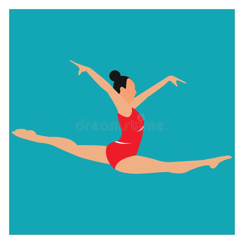 Gymnastics Woman Vector Image Stock Vector - Illustration of gymnastics ...