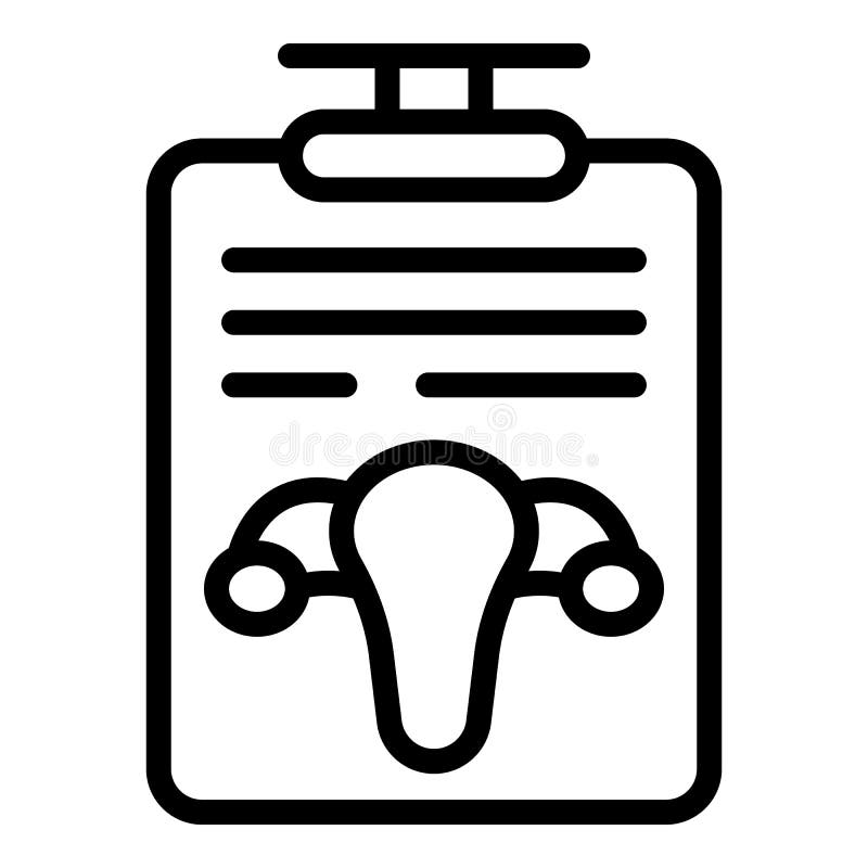 Gynecology Clinic Icon Outline Vector Woman Menopause Stock Vector