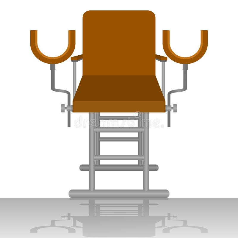 Gynekologisk Stolsymbol, Tecknad Filmstil Vektor Illustrationer ...