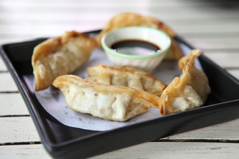 Gyoza stock image. Image of dinner, meat, lunch, cook - 141547283