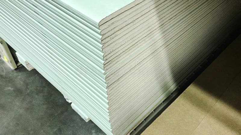Gypsum Board Sheets in a Stack Stock Footage - Video of interior, gray ...