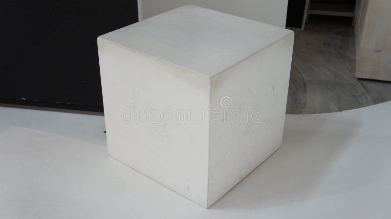 Large Plaster Cube for Photo Studio, Interior Stock Image - Image of ...