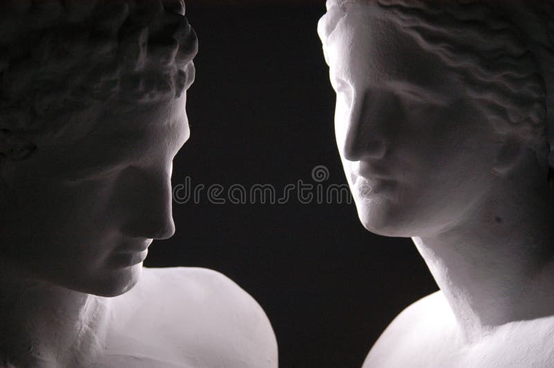 Gypsum Figures in the Studio with Lighting and Filters Stock Image ...