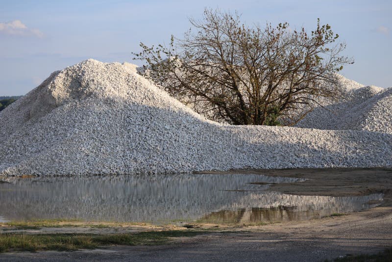 Gypsum pile stock photo. Image of external, storage - 255870352