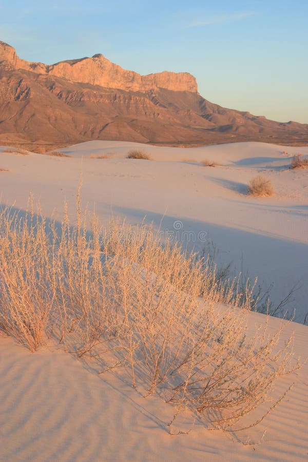 Gypsum Sand Dunes Sunset stock image. Image of white, texas - 4972995