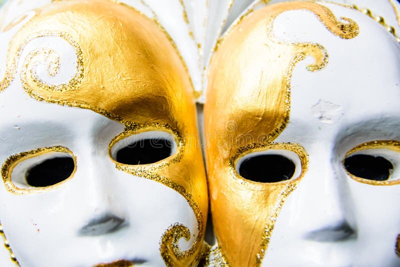 Gypsum Sculpture of the Venecian Masks Stock Image - Image of mask ...