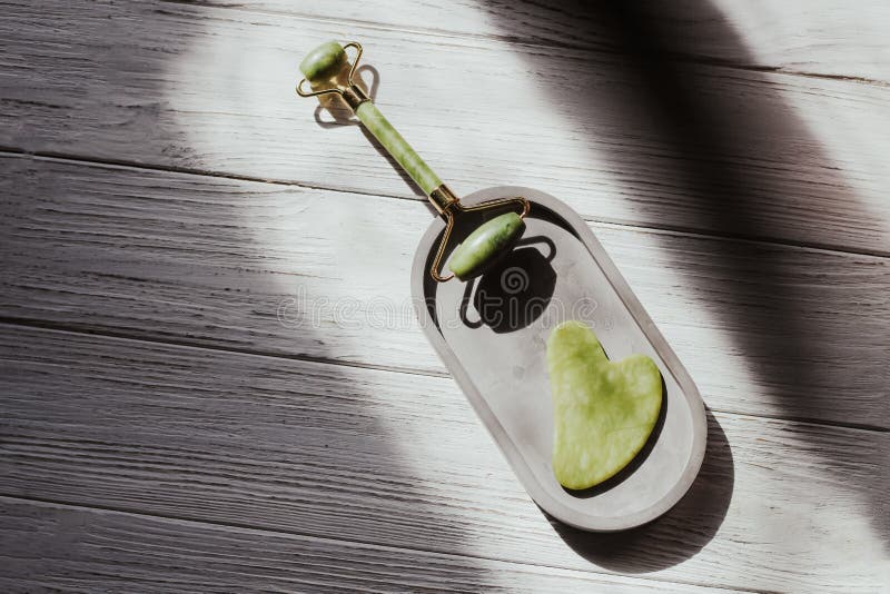 Gypsum Stand with Gouache Scraper Wooden Figured Boards. Stock Photo ...