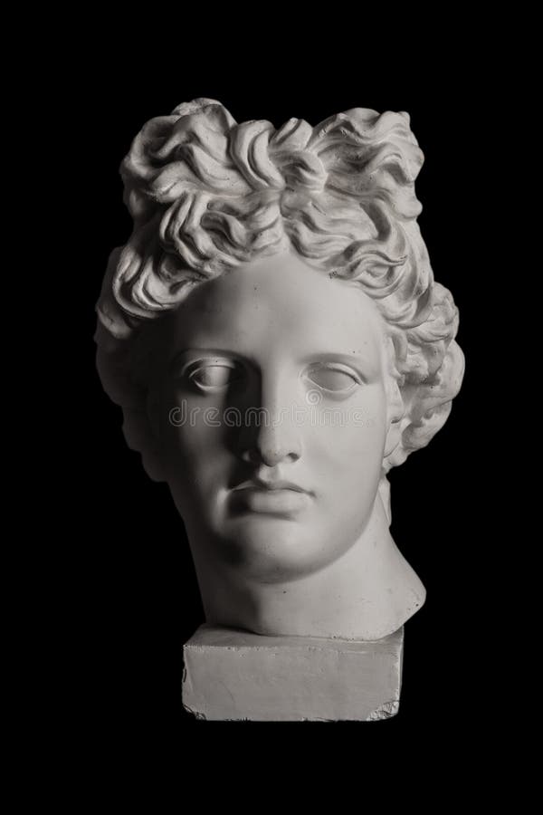 Gypsum Statue of Apollo`s Head Stock Image - Image of classical ...