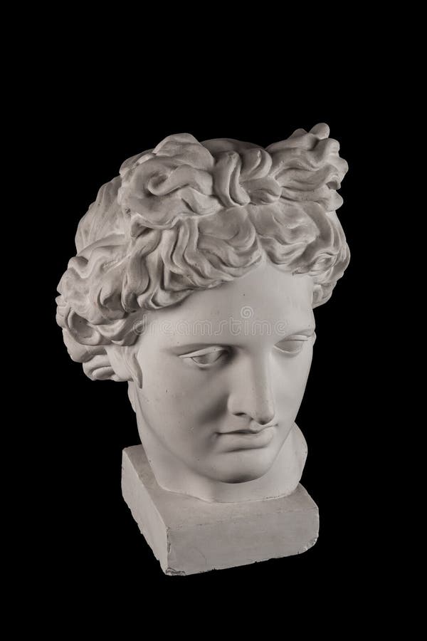 Gypsum Statue of Apollo`s Head Stock Image - Image of bust, antique ...