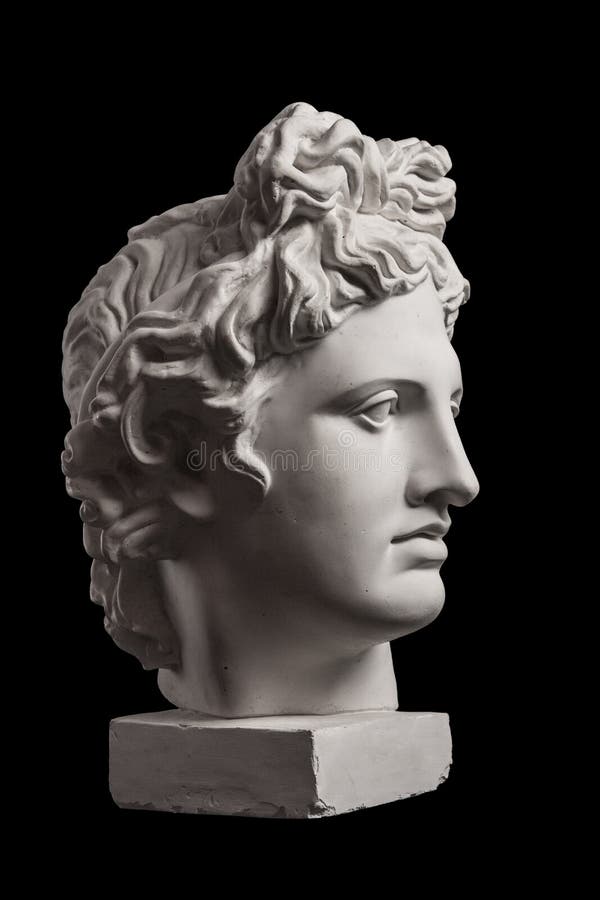 Gypsum Statue of Apollo`s Head Stock Image - Image of body, face: 85362679