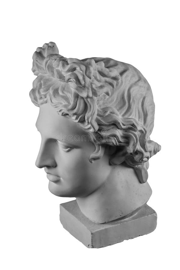 Gypsum Statue of Apollo`s Head Stock Photo - Image of culture, classic ...